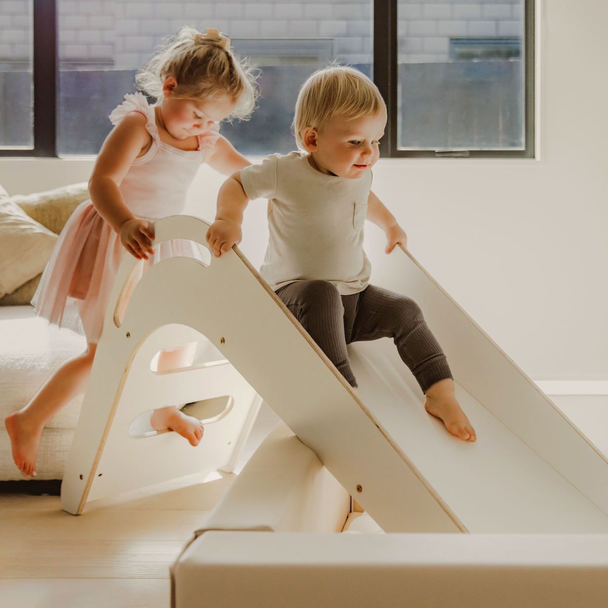 Wooden Scandi Style Slide – The Playtime Store